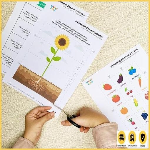 Jual Baru Worksheet Tema Tanaman (32 Lembar Kegiatan Anak Paud, Belajar ...