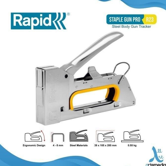 Jual LKJ NEW RAPIDE Staple Stapler Gun Tacker R23 - Staples Hekter Gun ...