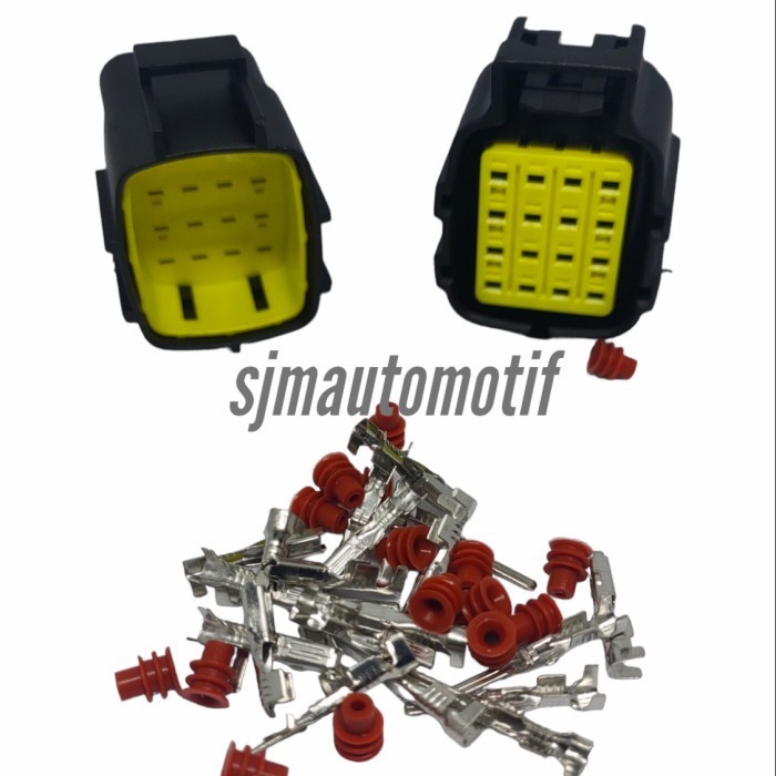 Jual Socket kabel 16 pin waterproof male female konektor cable motor ...