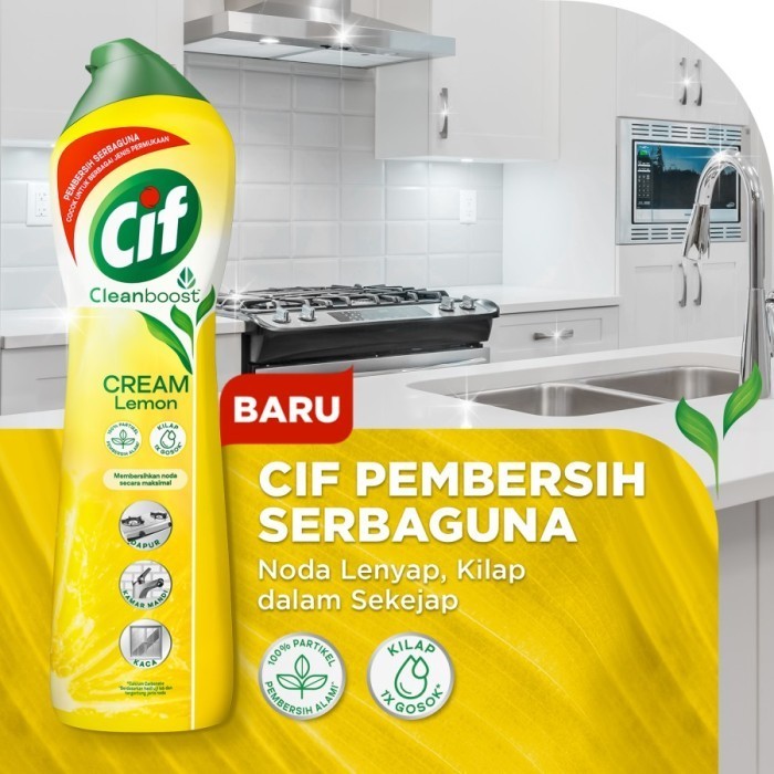 Jual Cif Cream Pembersih Serbaguna Lemon Botol 660 G Twinpack | Shopee ...