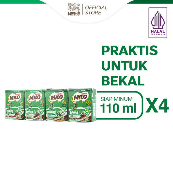Jual Milo Activ-Go Minuman Mengandung Susu dan Cokelat UHT Multipack 110ml x4 | Shopee Indonesia