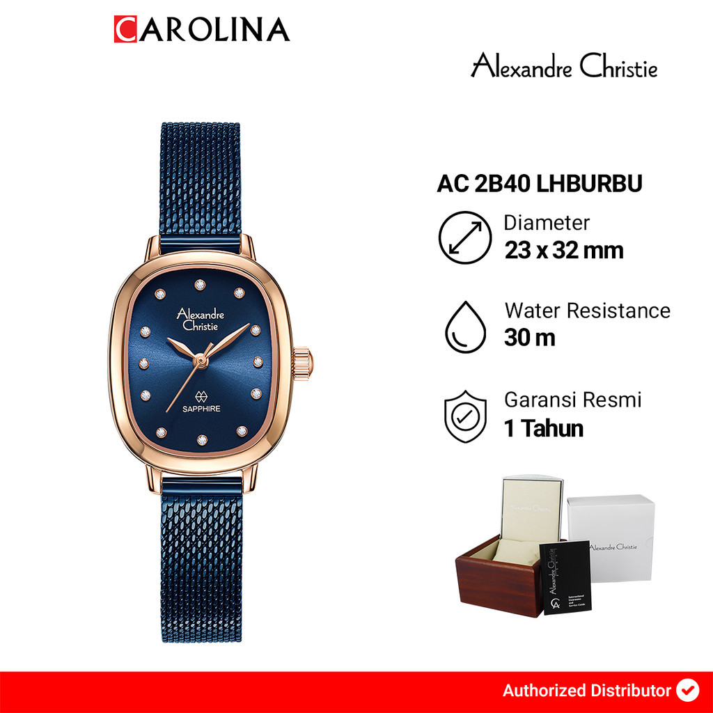 Jual Jam Tangan Wanita Alexandre Christie Passion AC 2B40 LHBURBU Blue ...