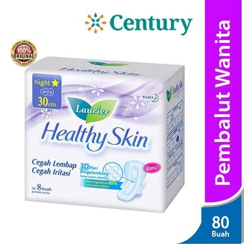 Jual Laurier Healthy Skin Night 30 cm 8S / Pembalut Kewanitaan ...