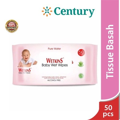Jual Wetkins Baby Wet Wipes Pink 50's / Tissue Basah | Shopee Indonesia