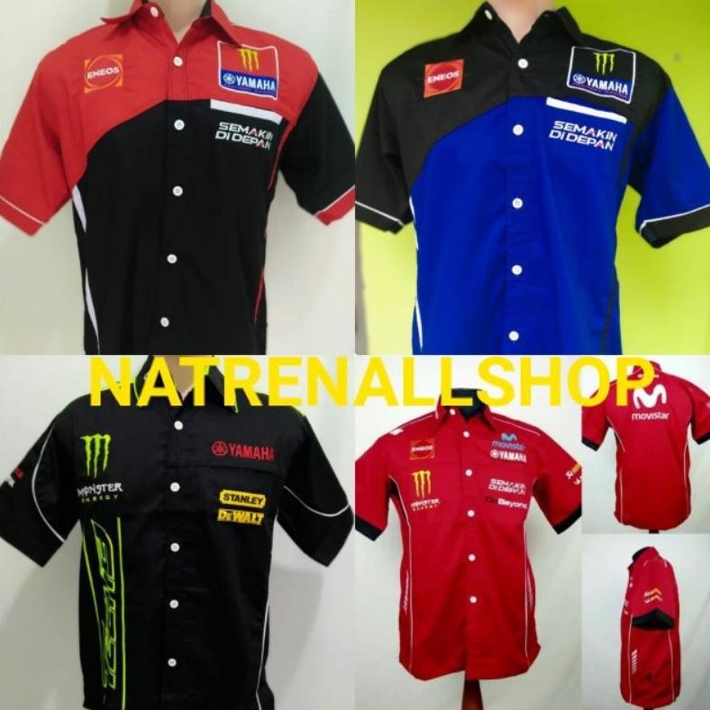Jual SPECIAL Kemeja Seragam Bordir Otomotif MotoGP Yamaha Racing Team m ...