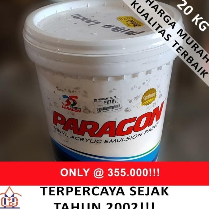 Jual BEBAS ONGKIR - cat tembok emulsion paragon 20 kg putih | Shopee ...
