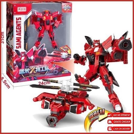 Jual Cod Mini Agent X 5 In 1 Mainan Robot Mobil Miniforce X Lucybot ...