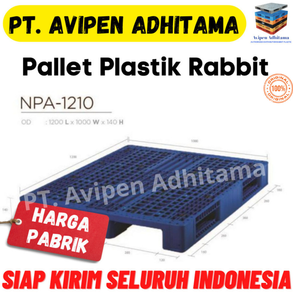Jual Harga Pallet Plastik Baru Jakarta NPA 1210 Langsung Pabrik ...
