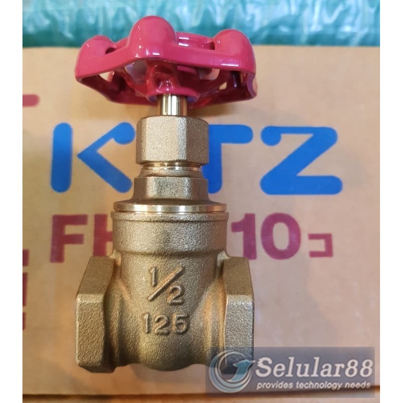 Jual KITZ Class 125 WOG Kran Gate Valve 1/2" Brass Stop Kran ORIGINAL ORI | Shopee Indonesia