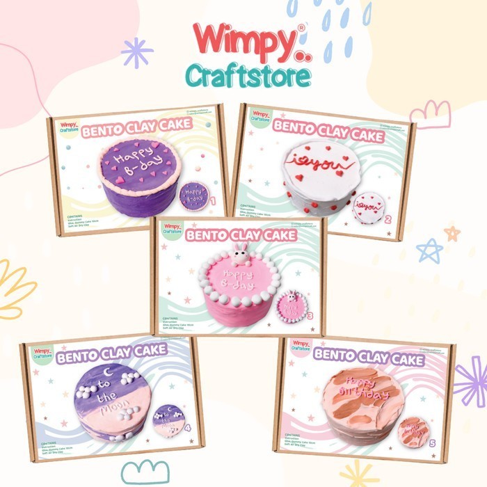 Jual Ais Wimpy Clay Cake Starter Kit Craft Kit Art Set Diy Kue Clay ...