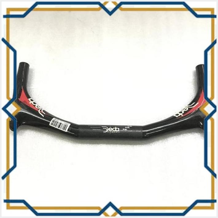 Jual [TRB] STANG BULL HORN DEDA ELEMENTI AERO BLACK CARBON PANJANG 44 ...