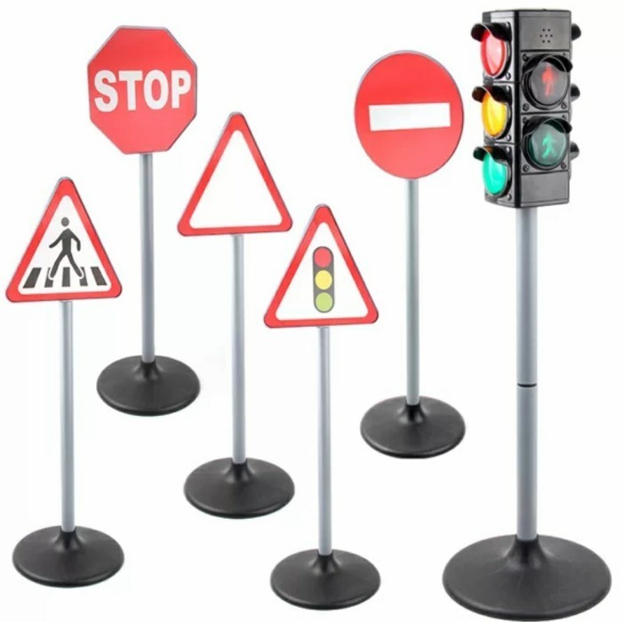 Jual Menarik Traffic Light Mainan Anak Lampu Merah Traffic Sign Rambu ...