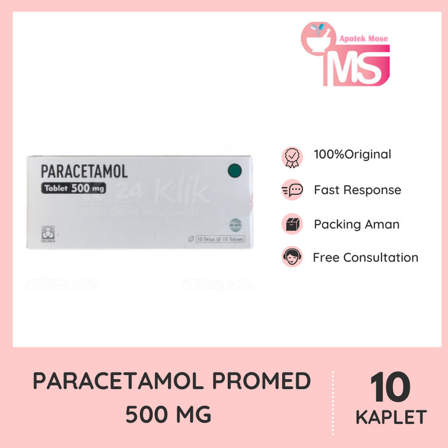 Jual PARACETAMOL PROMED 500 MG STRIP 10 KAPLET | Shopee Indonesia