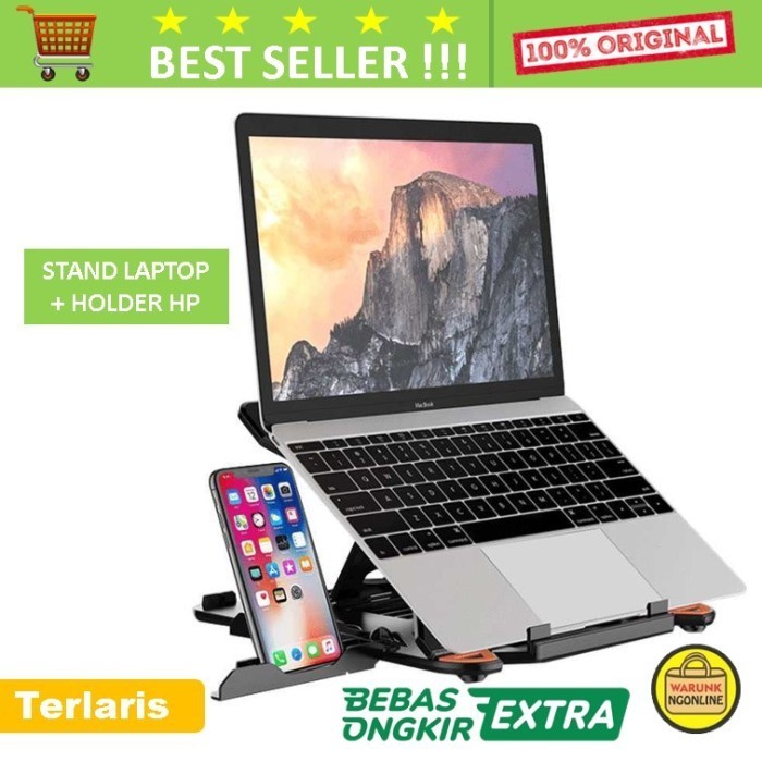Jual Stand Laptop + Holder Hp - Alas Laptop - Meja Laptop - Tempat ...
