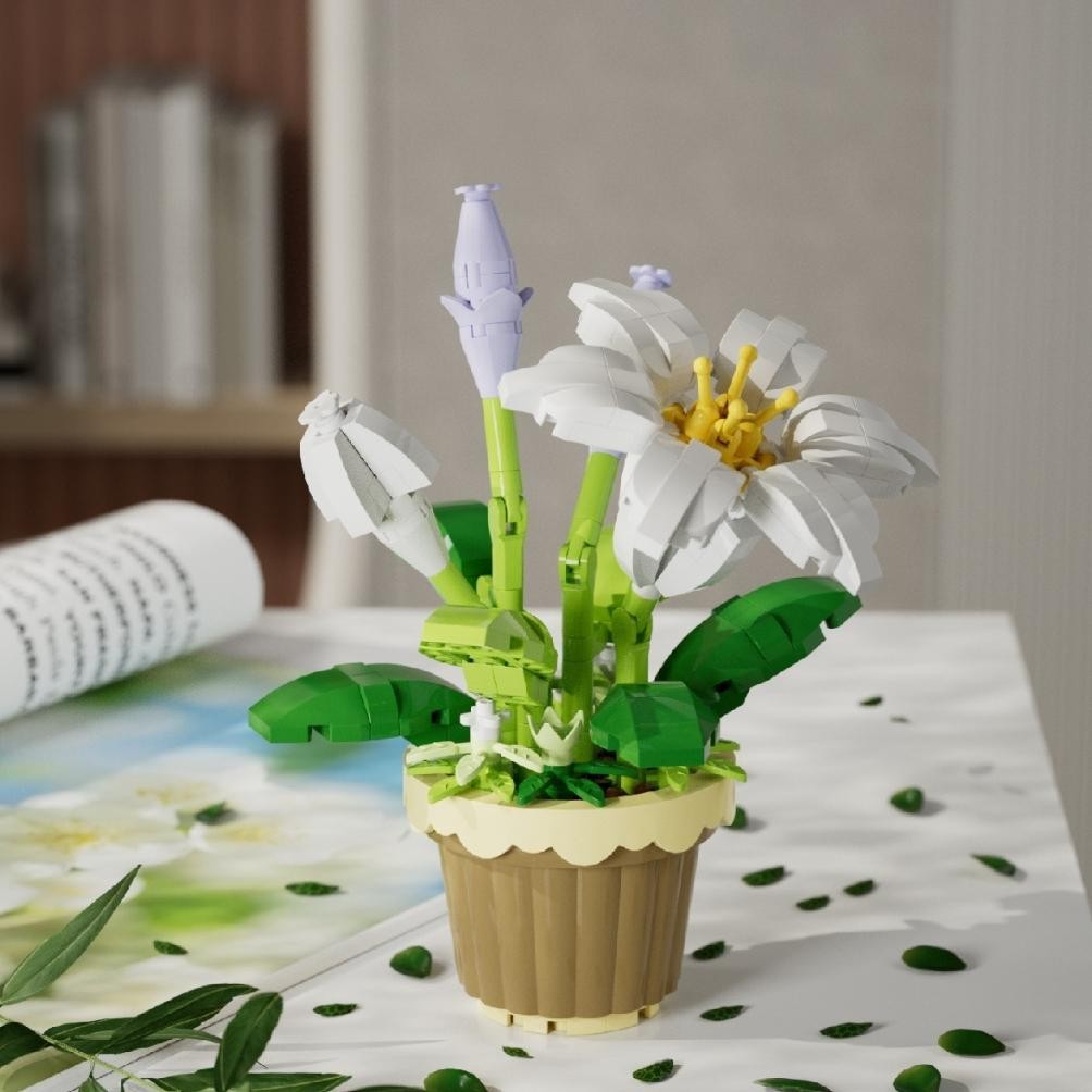 Jual BLOCK CITY - CLC FLOWER POT PUZZLE BLOCK BRICK BALOK SUSUN BUNGA ...