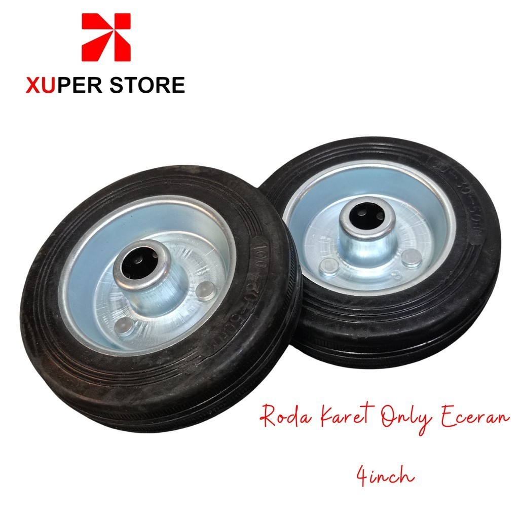 Jual RODA TROLY KARET WHEEL ONLY 4 INCH | Shopee Indonesia