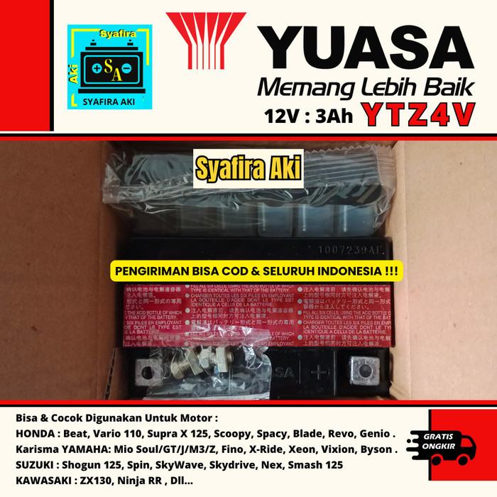 Jual Yuasa Ytz-4V | Shopee Indonesia