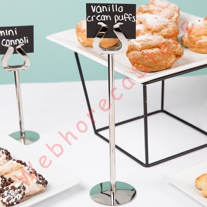 Jual Table Number Menu Stand Card Holder 25Cm Stainless / Tiang Nomor ...