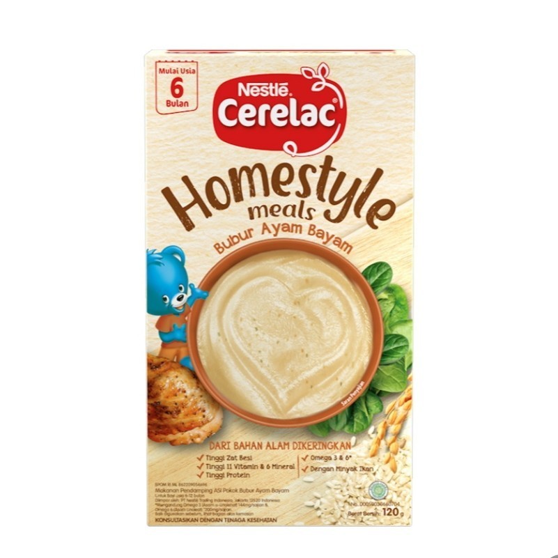 Jual Nestle Cerelac Homestyle Meals Bubur Bayi Tim Ayam Bayam 120 g ...