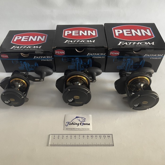 Jual Penn FATHOM Lever Drag 2 Speed Reel OH Overhead Jigging - Handle ...