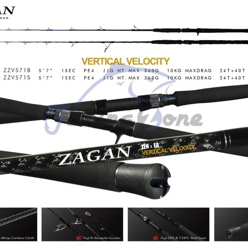 Jual Zen X EA ZAGAN VERTICAL VELOCITY Spinning Rod ZZV571S - PE 4 (1 ...