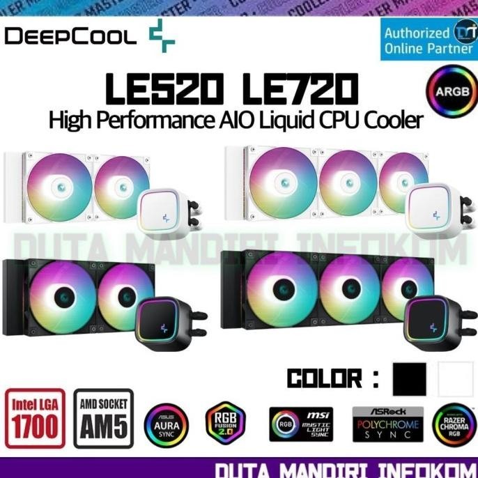 Jual Deepcool Le520 Le720 Argb - 240Mm I 360Mm Aio Liquid Cpu Cooler ...