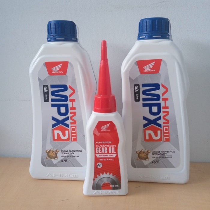 Jual Paket Oli Motor Matic Honda Mpx 2 Ahm 0.8L 2 Btl + Oli Gear Ahm ...