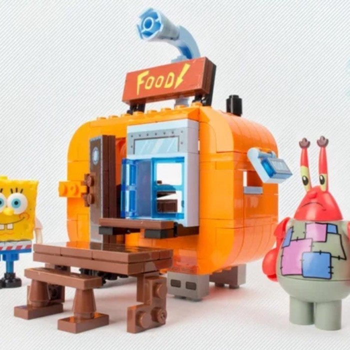 Jual Spongebob Squarepants Mr Crab Lego Compatible The Diner Ship ...