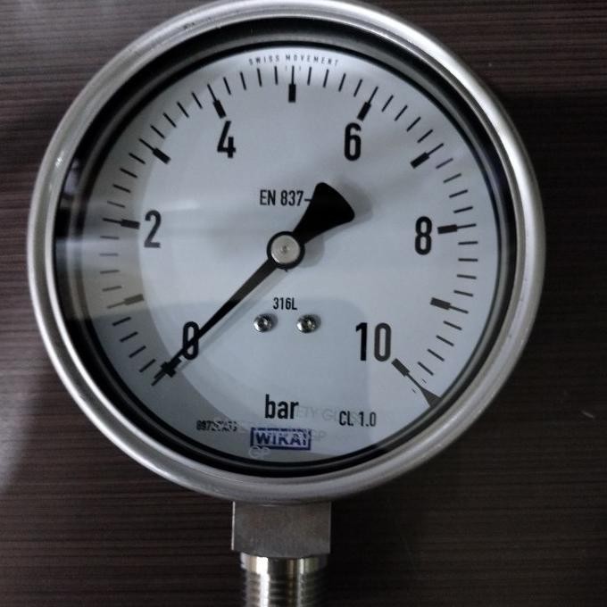 Jual NEW PG WIKA (10) Type 232.50.100, Dial 4", 10 Bar, Raket, Full ...
