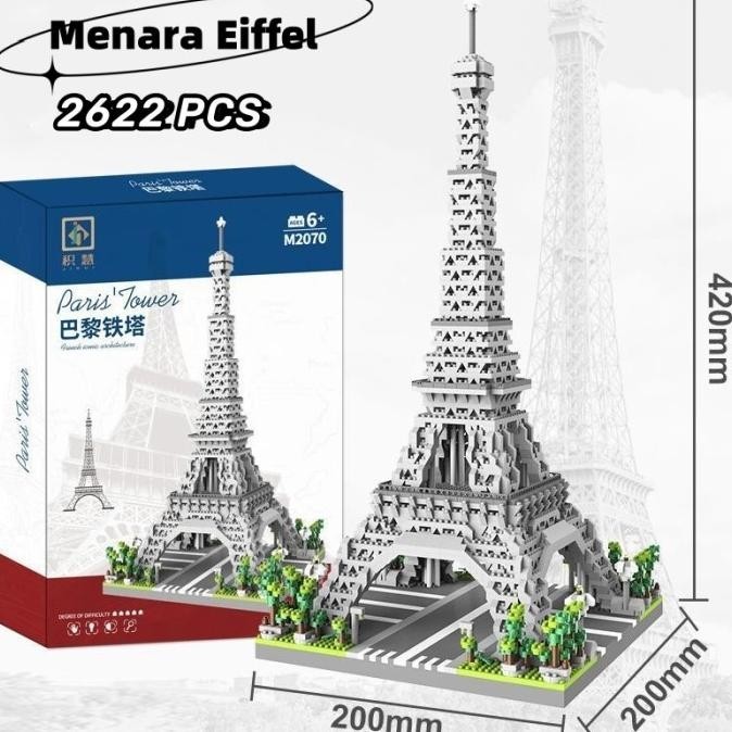 Jual Bricks lego mini Menara Eiffel Taj Mahal Miniatur Blok Bangunan ...