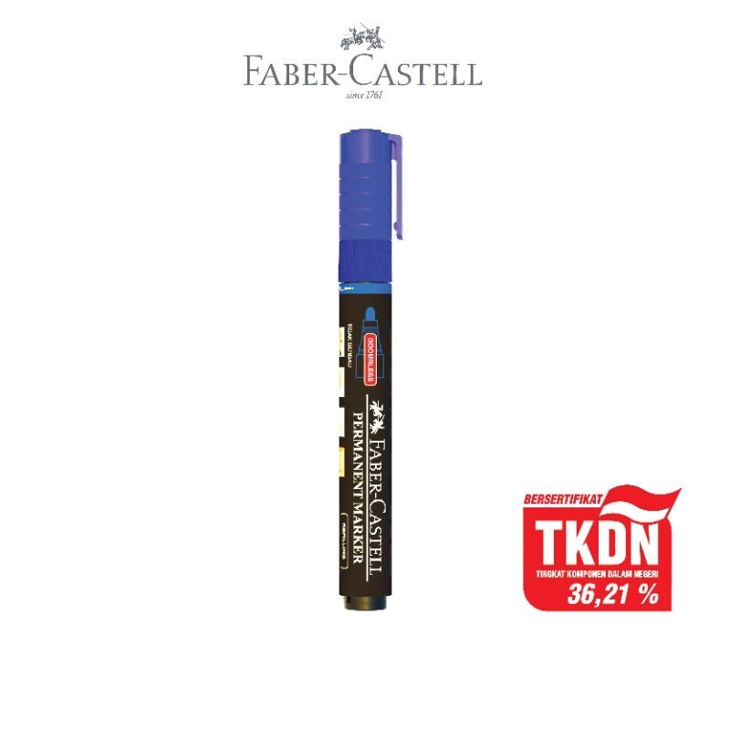 Jual Faber-Castell Spidol Biru Eco Permanent Marker Blue Ink | Shopee ...
