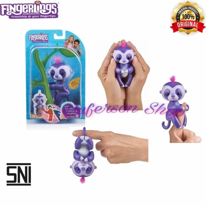 Jual FINGERLINGS BABY SLOTH INTERACTIVE PET BABY SLOTH ORIGINAL ...