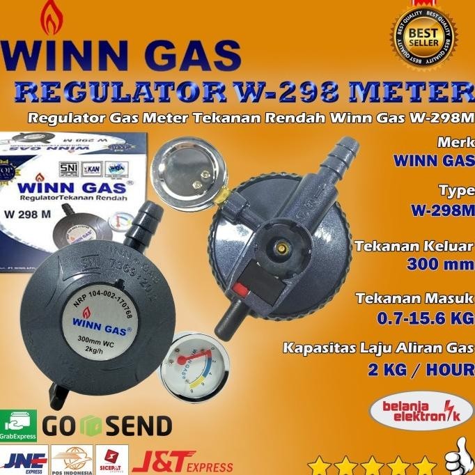 Jual Regulator Gas Tekanan Rendah Winn Gas W-298 Meter | Shopee Indonesia