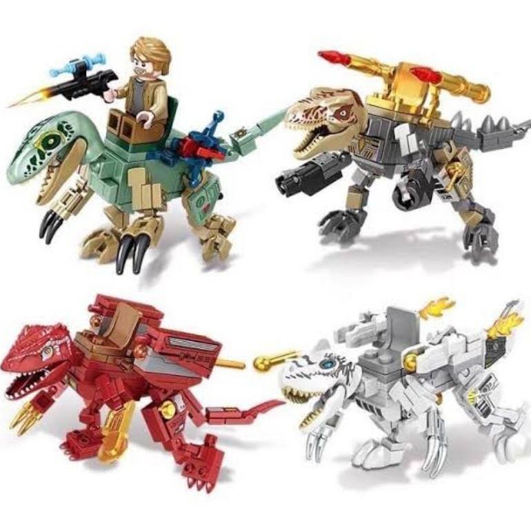 Jual BRICKS DINOSAURUS TREX VELOCIRAPTOR CARNOTAURUS ALLOSAURUS MAINAN ...