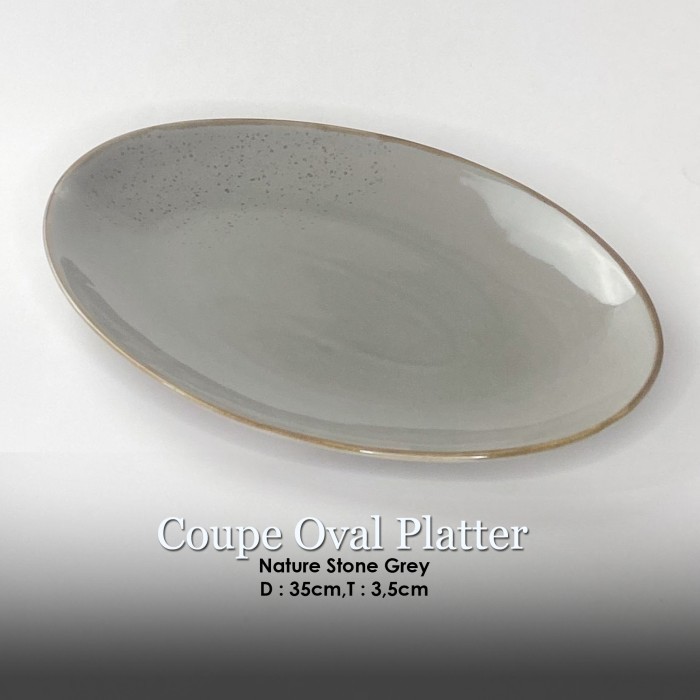 Jual Nate Piring Keramik Fish Plate Lonjong Oval, Couple Oval Platter ...