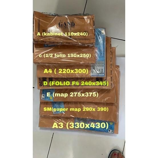 Jual promoo baru map / amplop coklat dengan seal ukuran a3 330 x 430 mm / map coklat dengan lem ...