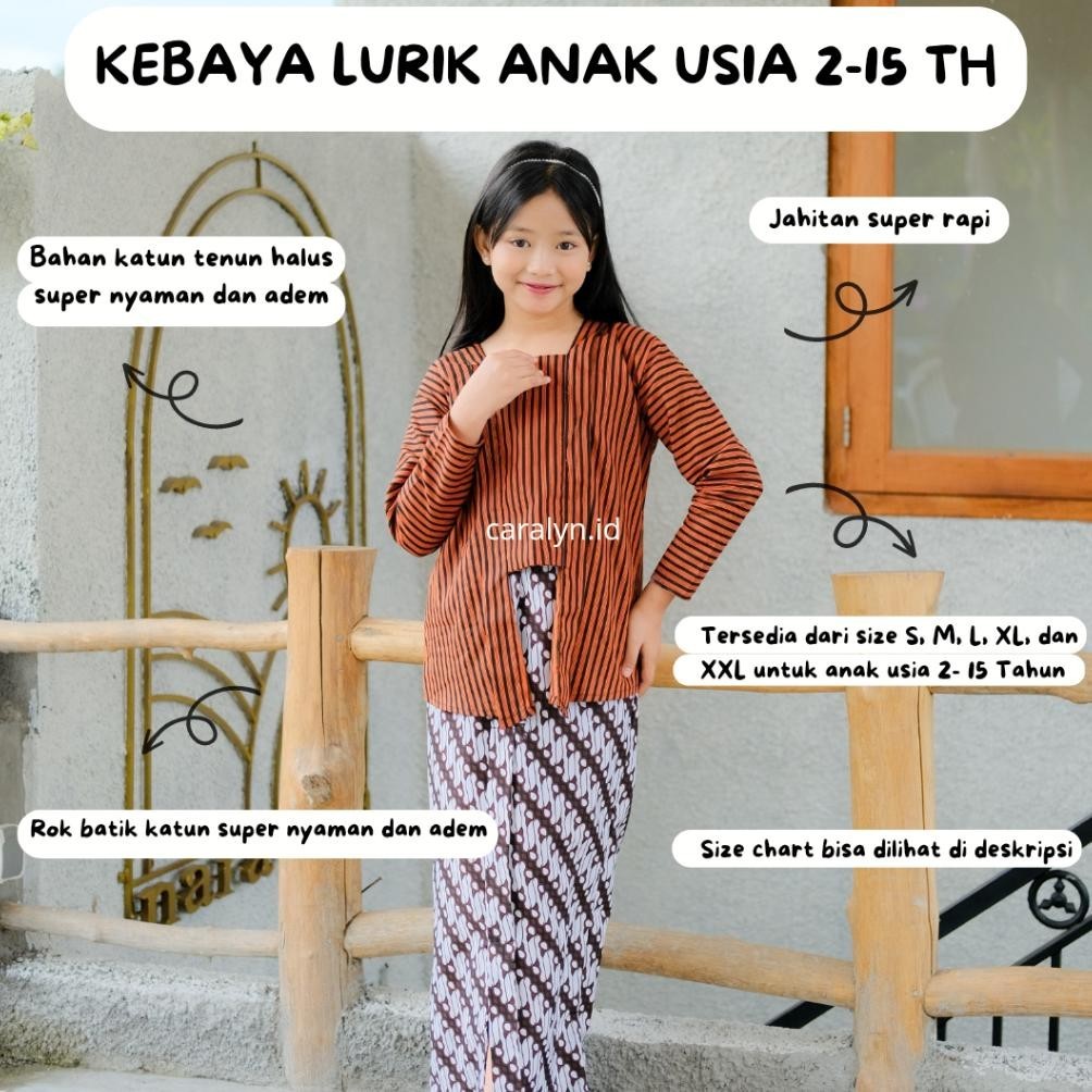 Jual rf-45 KEBAYA LURIK BAJU ADAT JAWA SETELAN KEBAYA ADAT ANAK PEREMPUAN Murah | Shopee Indonesia