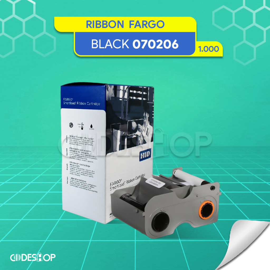 Jual Fargo DTC1250ID Resin Black Ribbon | PN : 070206 HITAM ( 1000 ...