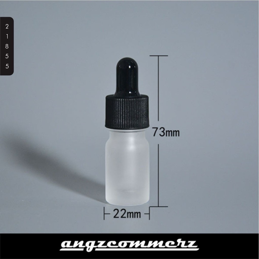 Jual Botol Kaca Frosted Bottle With Dropper Pipette 10 ml Black ...