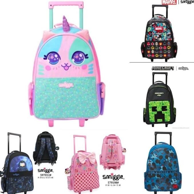 Jual [Ready Stock] Smiggle Trolley Backpack Boy-Girl/Ariel, Black Cat ...