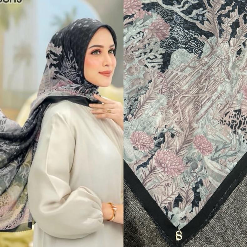 Jual nl-8 HIJAB BUTTONSCARVES SERIES MIROR HIJAB VOAL PIN BUTTON ...