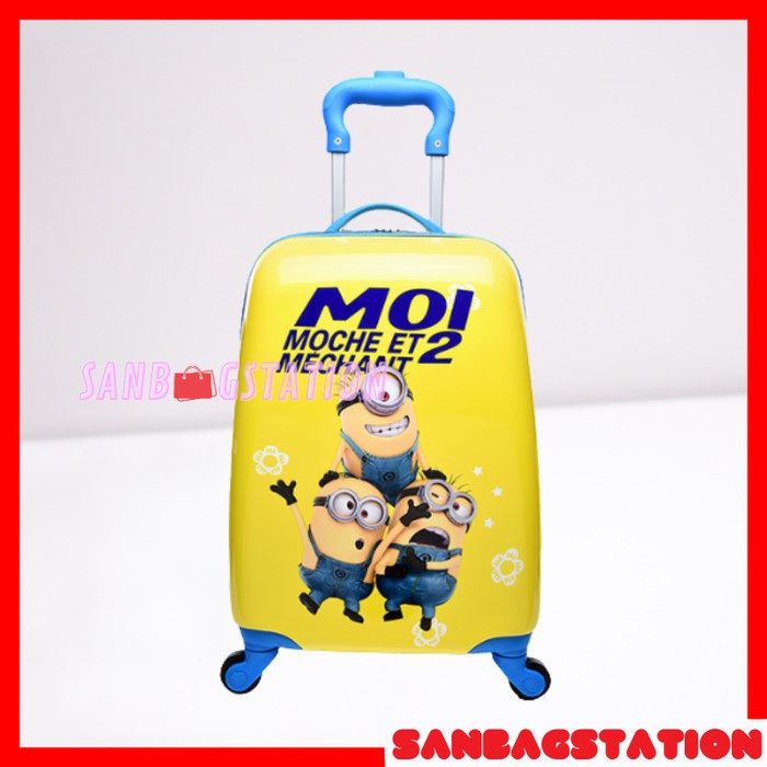 Jual KIDS TROLLEY LUGGAGE KOPER BAGASI ANAK 16 INCHI INCI MOTIF MINION ...