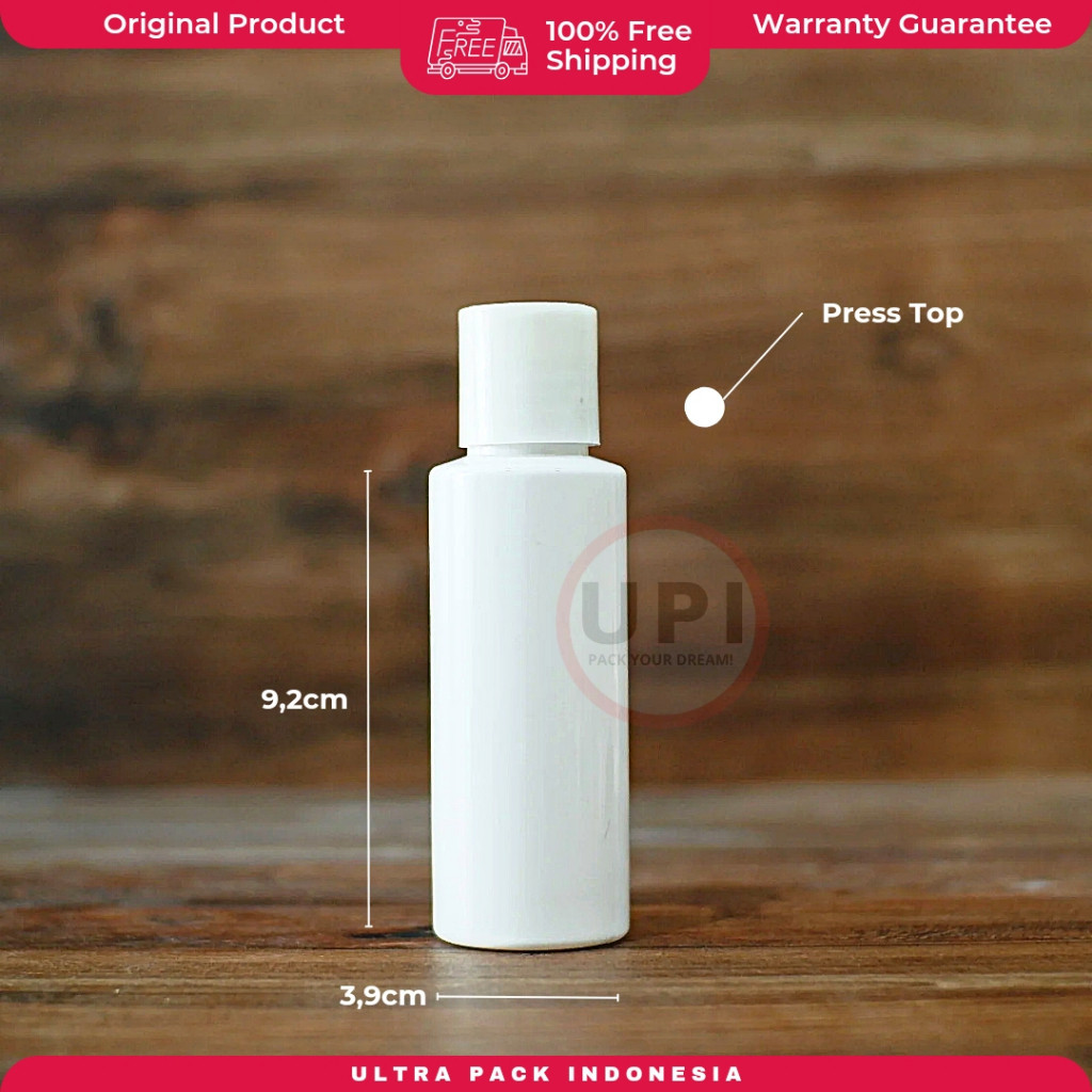 Jual KEMASAN BOTOL PRESS ON ISI ULANG - BOTOL PET RF 100ML PUTIH ...