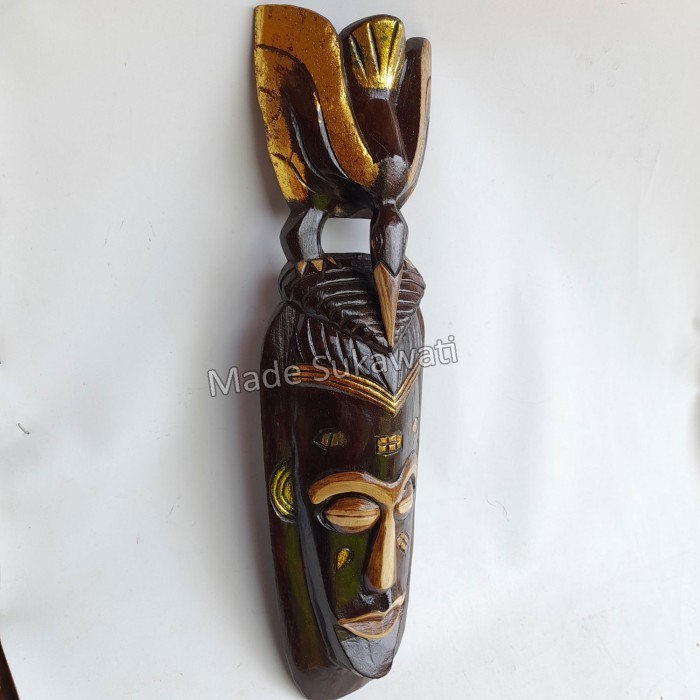 Jual Hiasan Dinding Topeng Asmat Lombok Aborigin 50Cm Kerajinan Ukiran ...