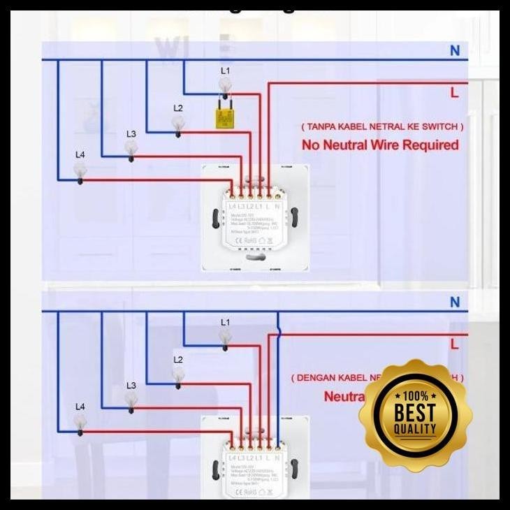 Jual Smart Wall Switch Wifi | Switch Saklar Lampu Wifi By Tuya | Shopee ...