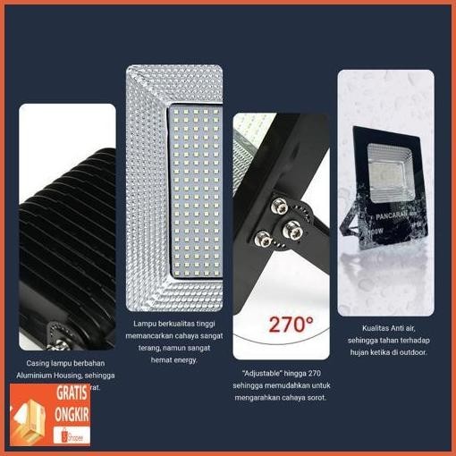Jual Serba Murah Lampu Sorot Led 10W-200W Cahaya Putih / Kuning / Lampu ...