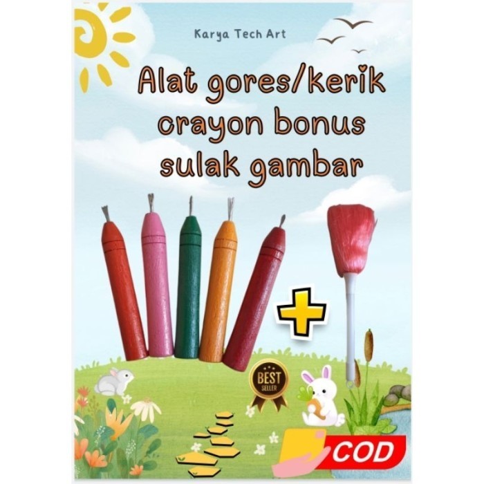 Jual ALAT GORES/KERIK CRAYON BONUS SULAK GAMBAR DAN KOTAK SIMPAN ...