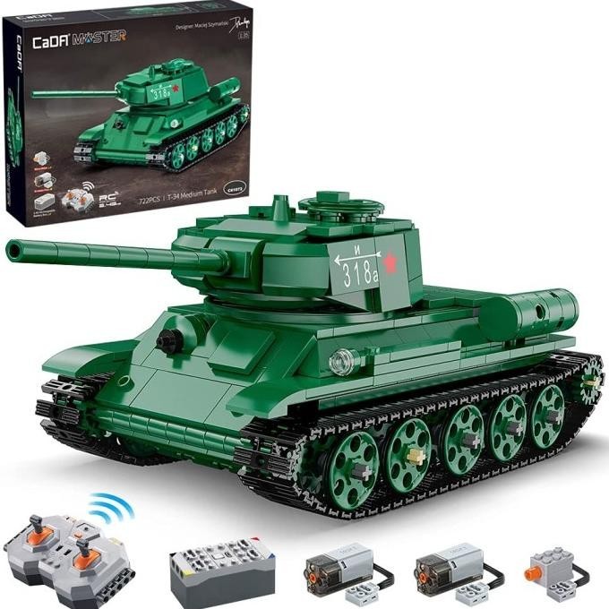 Jual Double E CADA Master Bricks T-34 Medium Tank RC 2.4Ghz | Shopee ...