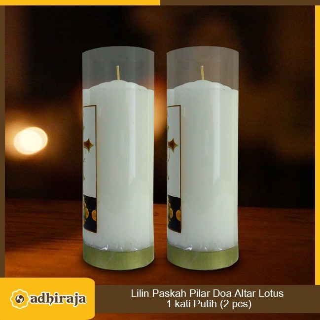 Jual SALE!! LILIN IBADAH DOA ROHANI PASKAH PUTIH PILAR 1 KATI LOTUS ...
