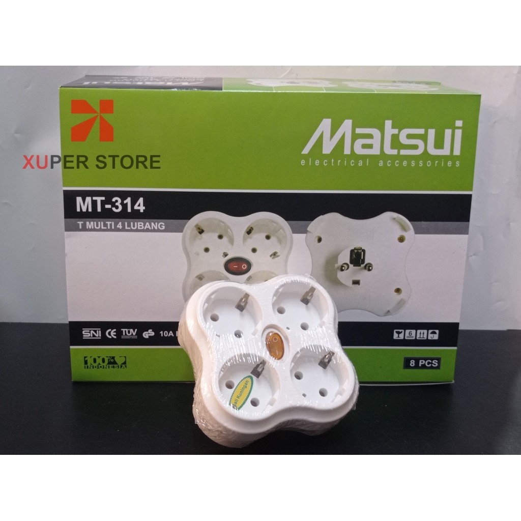 Jual STEKER T MULTI + STOP KONTAK 4 LUBANG ON/OFF MT 314S | Shopee ...